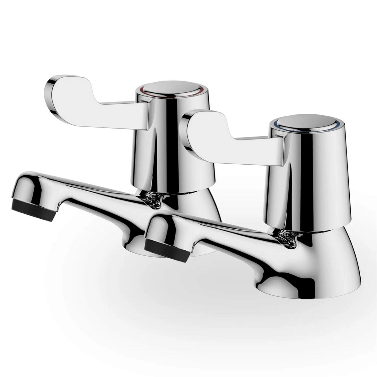 Talisker Lever Basin Pillar Taps - Chrome — Wise Bathrooms