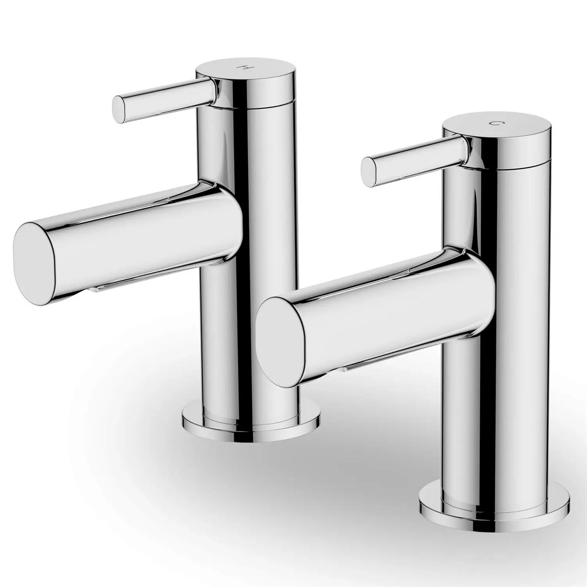 Glenoe Basin Pillar Taps - Chrome — Wise Bathrooms
