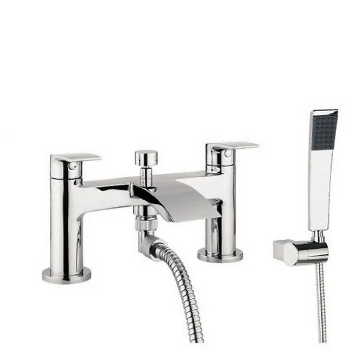 Flow Chrome Deck Mounted Shower Mixer Tap — Wise Bathrooms