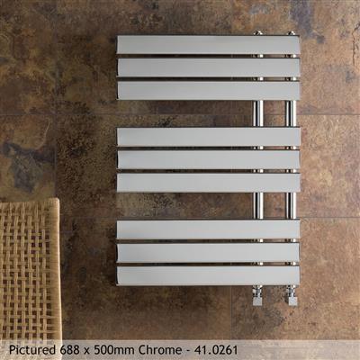 Leonardo Chrome Square Towel Radiator 1800 x 500mm — Wise Bathrooms