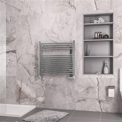 Biava Chrome Straight Multi-Towel Rail 688 x 600mm — Wise Bathrooms