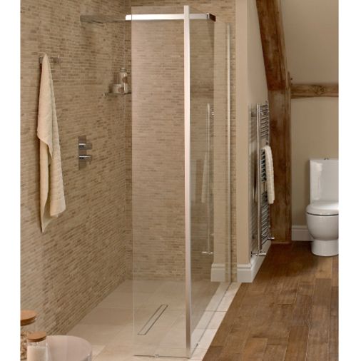 Playtime 800mm Walk-In Shower With Integrated Shower Head & Side Scree ...