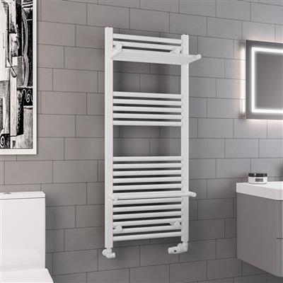 Haddenham Matt White Towel Radiator 1200 x 500mm — Wise Bathrooms