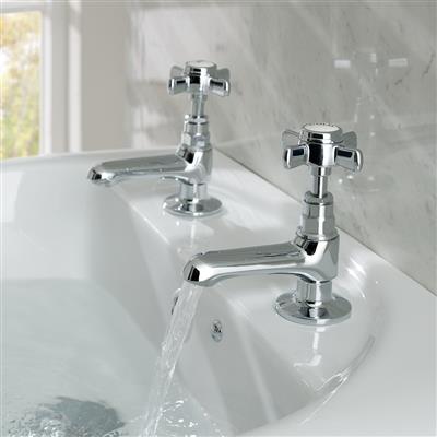 Haymarket Chrome Standard Basin Taps — Wise Bathrooms