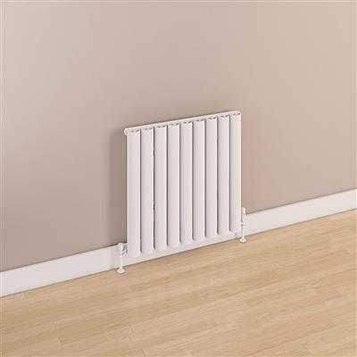Kelmscott Matt White Horizontal Aluminium Radiator 600 x 625mm — Wise ...