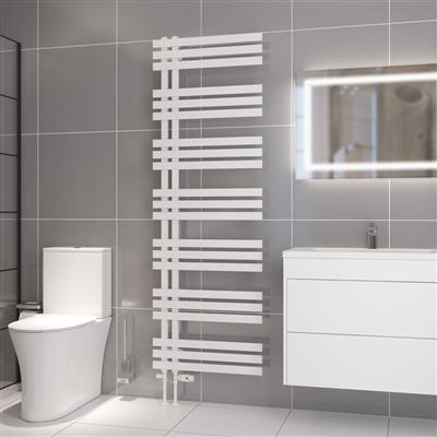 Hurley Matt White Towel Radiator 1800 x 600mm — Wise Bathrooms