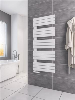 Helmsley Matt White Towel Radiator 1400 x 600mm — Wise Bathrooms