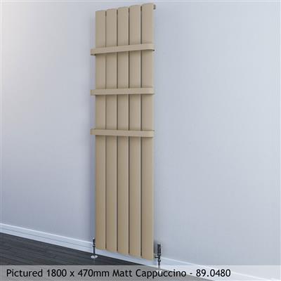 Malmesbury Matt Cappuccino Vertical Aluminium Radiator 1200 x 375mm ...