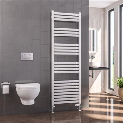 Defford Gloss White Towel Radiator 1800 x 600mm — Wise Bathrooms