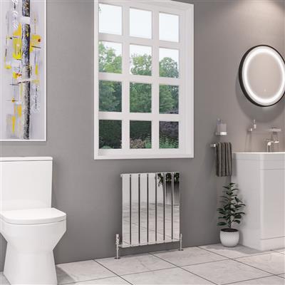 Deddington Chrome Horizontal Radiator 600 x 550mm — Wise Bathrooms