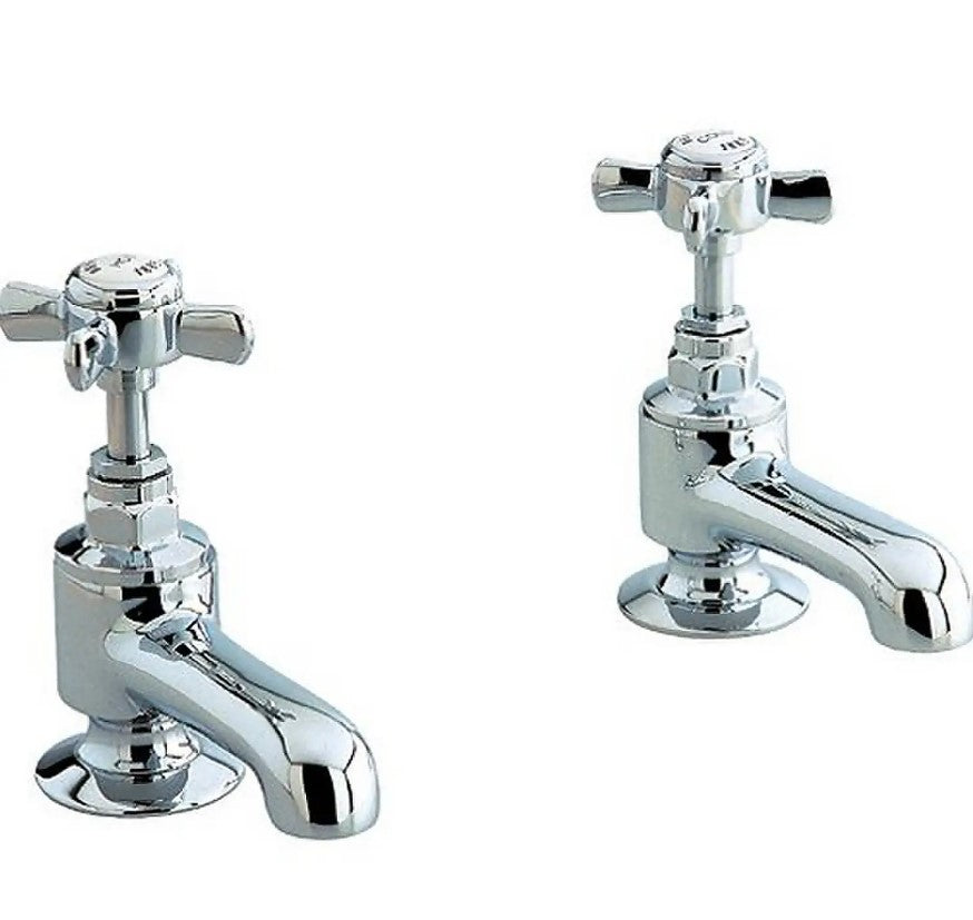 Ben sham Chrome Cross Head Bath Taps — Wise Bathrooms