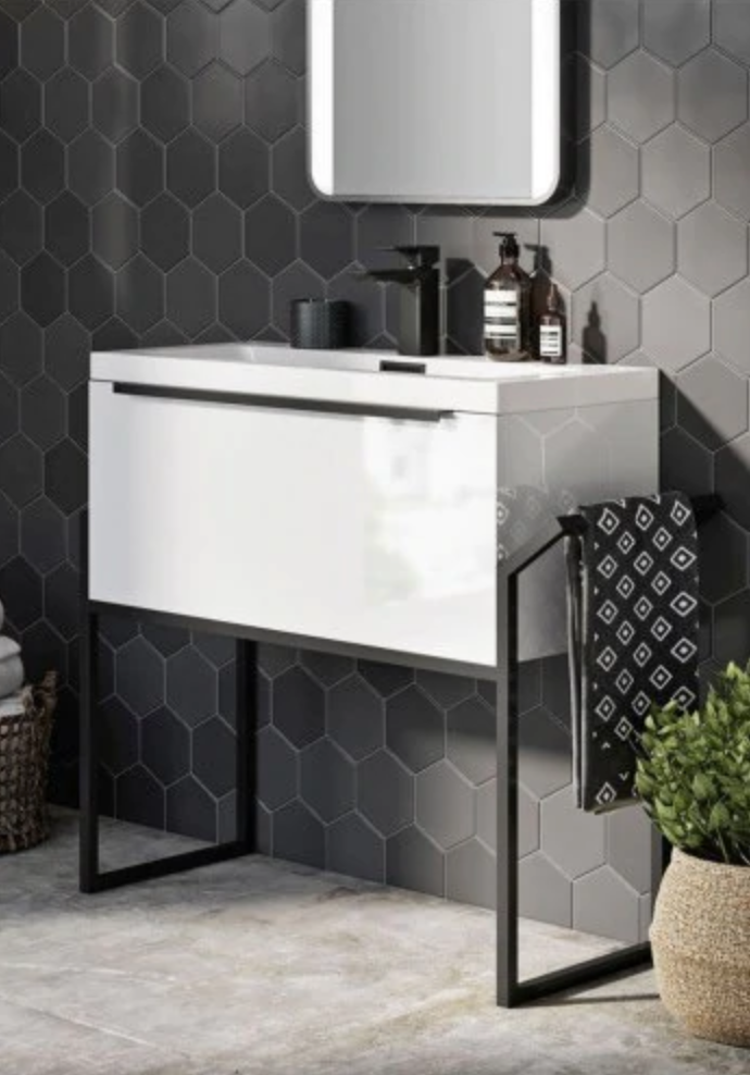 Muro Noir Black Vanity Frame — Wise Bathrooms