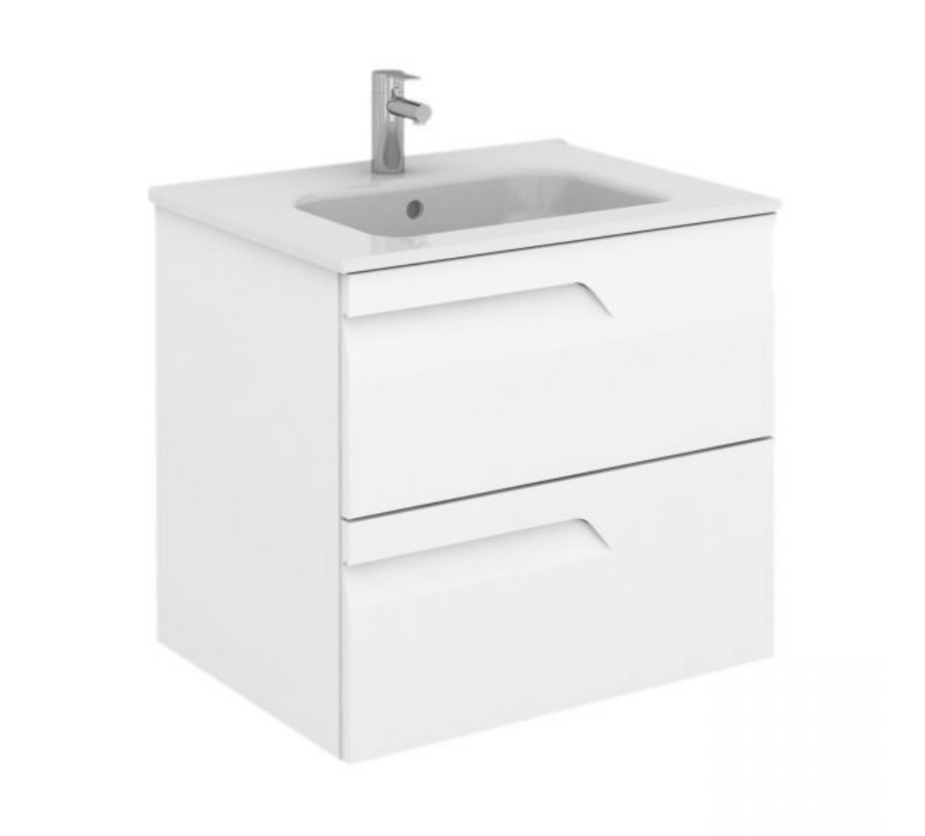 Vitale Slimline Light Oak 610 Vanity Unit with Square Basin — Wise ...