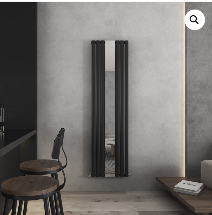 Impresso White Mirrored Radiator 1800 x 499mm — Wise Bathrooms