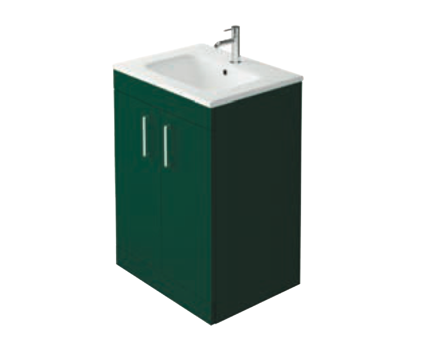 Azure Forest Green 610 Floorstanding Vanity with Basin — Wise Bathrooms