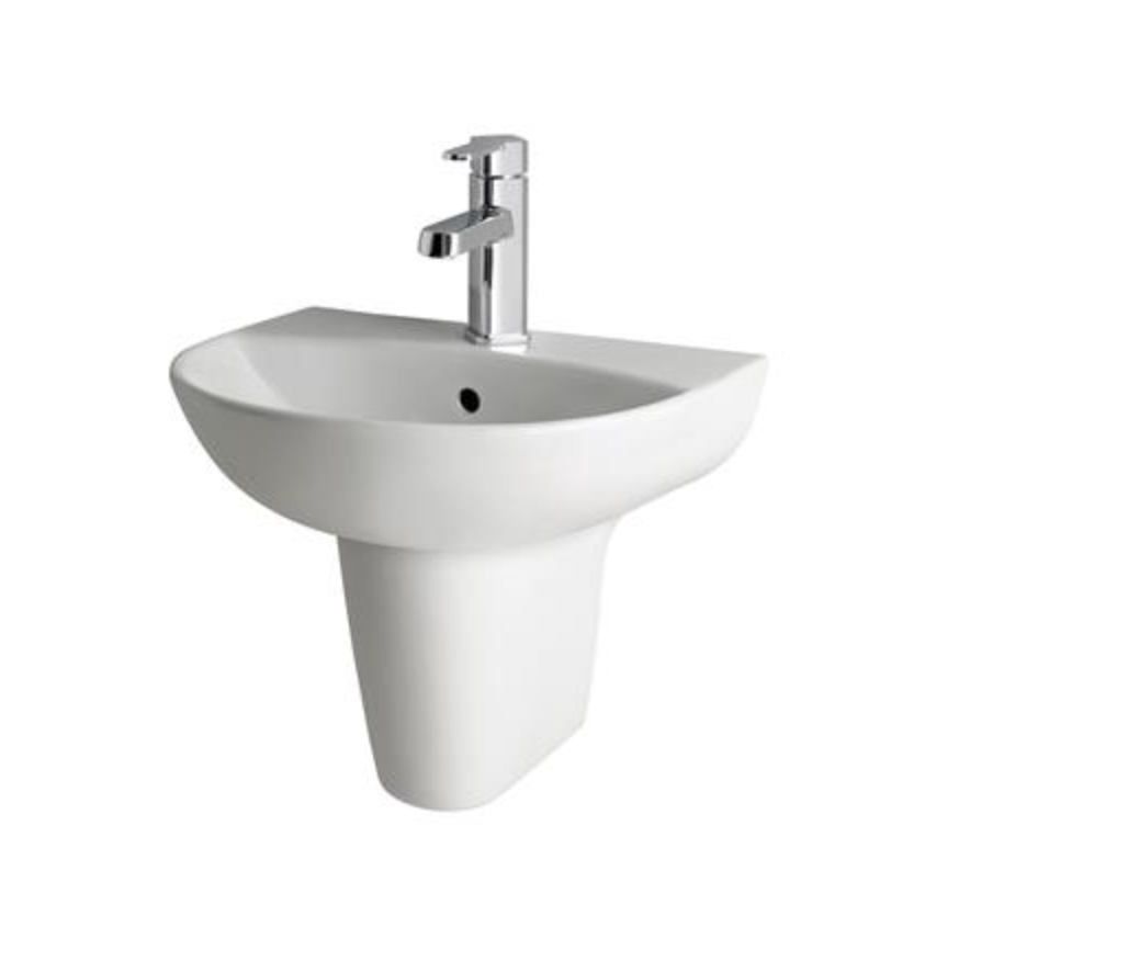 Northall 550 Basin with Semi-Pedestal — Wise Bathrooms