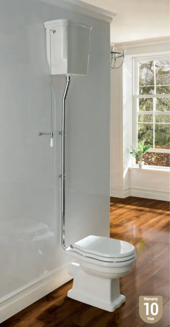 Fino WC Pan with High Ceramic Cistern and Soft Close Seat — Wise Bathrooms