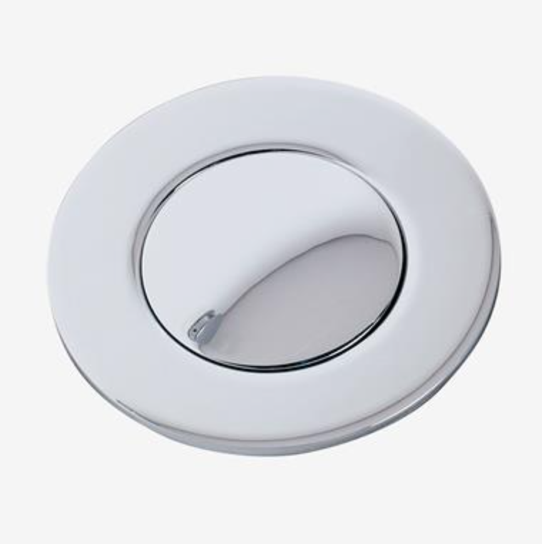 Eastbrook Chrome Push Button Bath Waste with Overflow — Wise Bathrooms