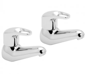 Barra Chrome Basin Pillar Taps — Wise Bathrooms