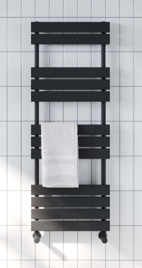 Life Black Towel Radiator 1600mm x 600mm — Wise Bathrooms