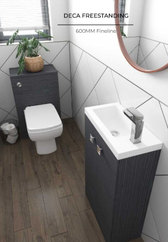 Deca 50 Double Door Vanity Unit with Resin Basin - Select Colour — Wise ...